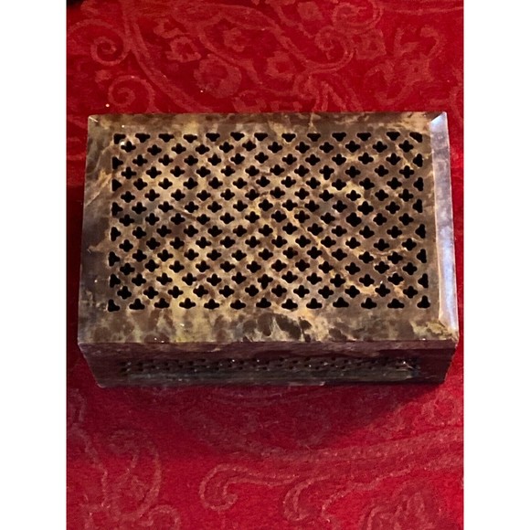 Unbranded | Accents | Hand Carvedreticulated Soapstonehinged Trinket ...